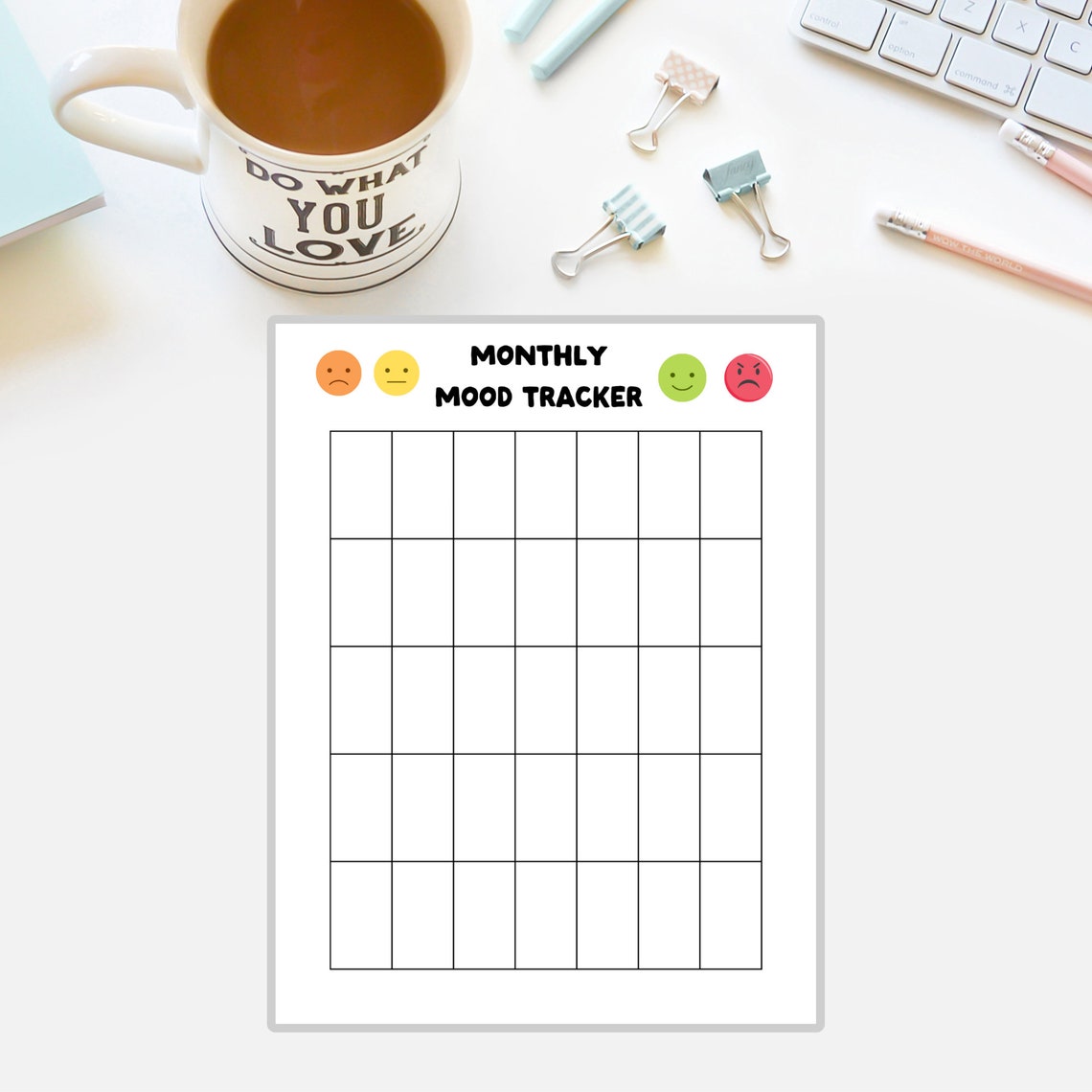 Monthly Mood Tracker, Therapy Resources, Mental Health Activity, Mental ...
