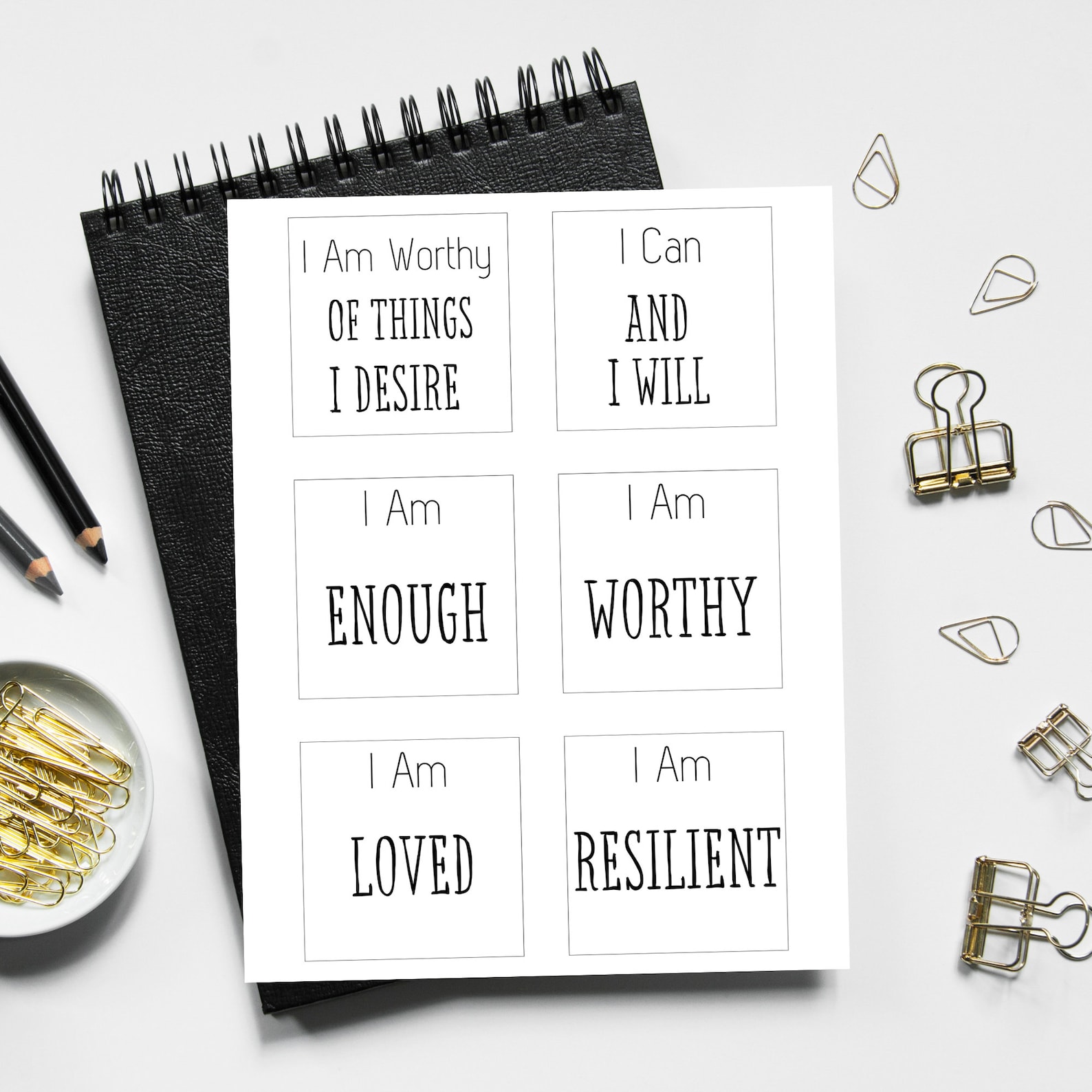 Positive Affirmation Cards Printable, Affirmations for Teens, Positive ...