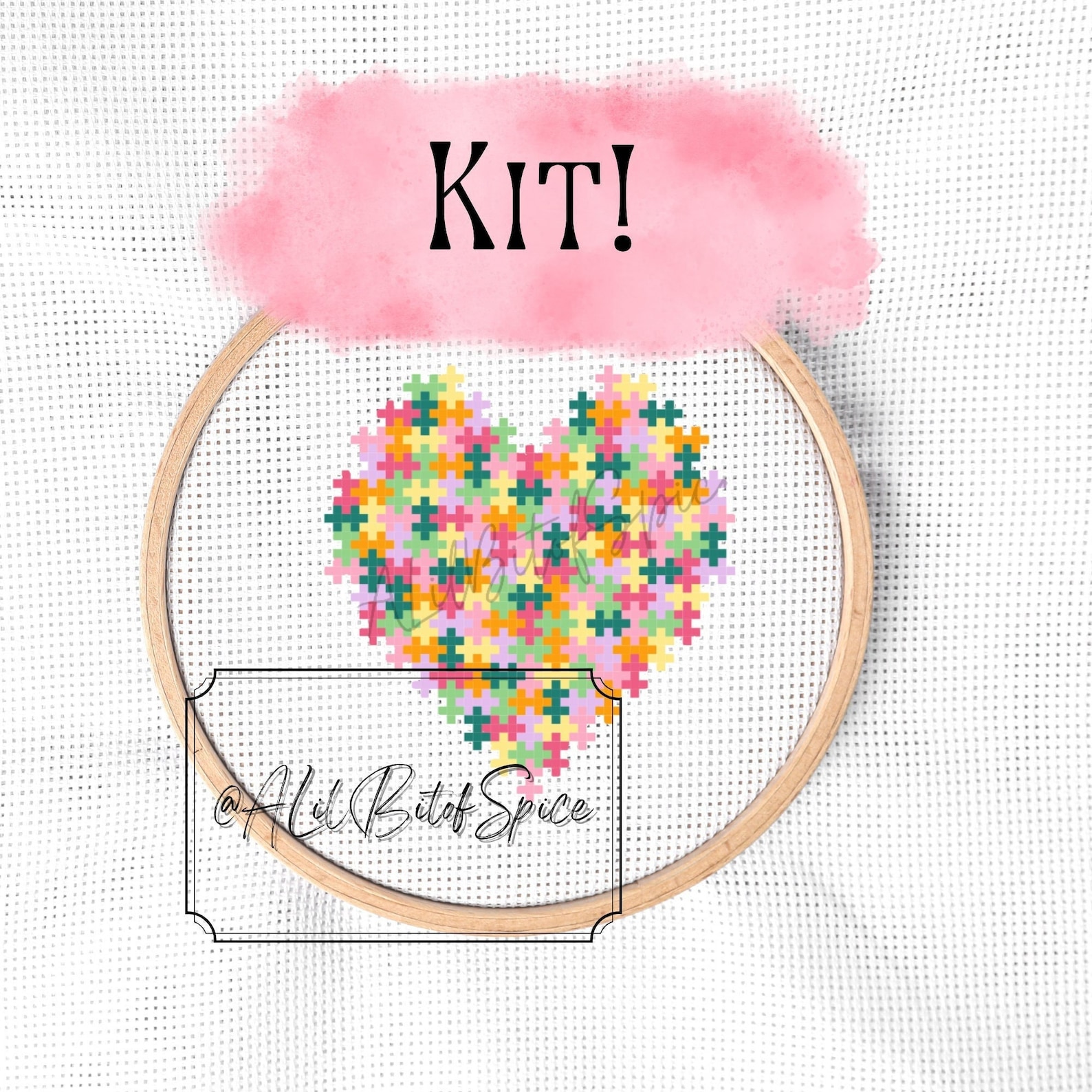 Puzzle Piece Cross Stitch Pattern, Heart Cross Stitch Kit, Puzzle Piece ...