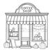 Fall Coffee Shop Coloring Page, Printable Coloring Page for Fall, Fall ...