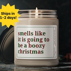 Secret Santa Gift, Funny Christmas Gift, Boozy Christmas Candle ...