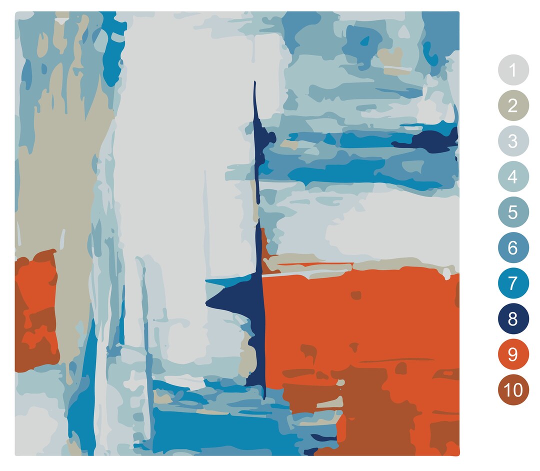 Abstract Art Paint by Number Printable Instant Download - Etsy