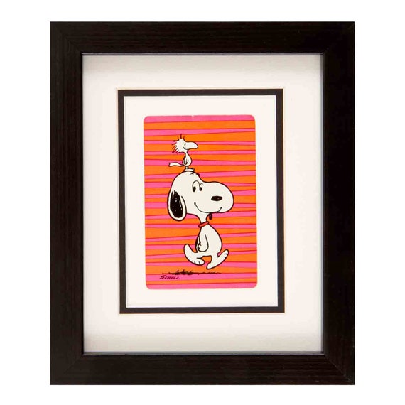 Snoopy Walking With Woodstock Vintage Snoopy Card Frame by - Etsy