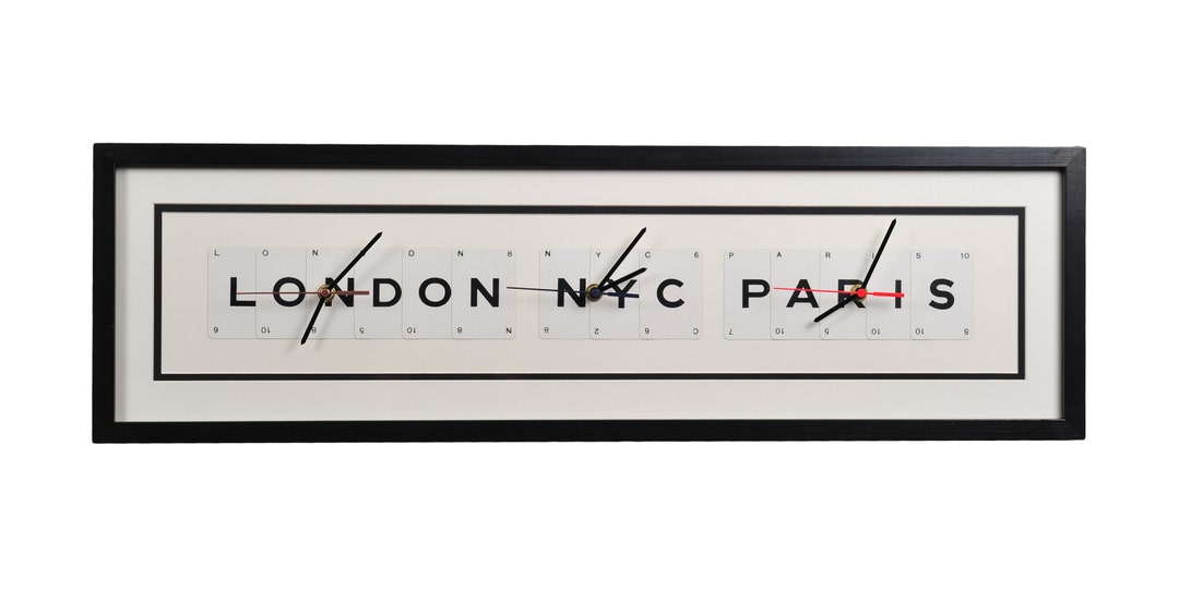 Vintage Letter Three Cities - Clock by Vintage Playing Cards - Etsy