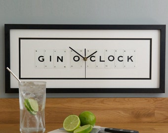 Gordons Gin Vintage Retro 30cm Wall Clock Metal Bottle Top Man Cave Bar ...