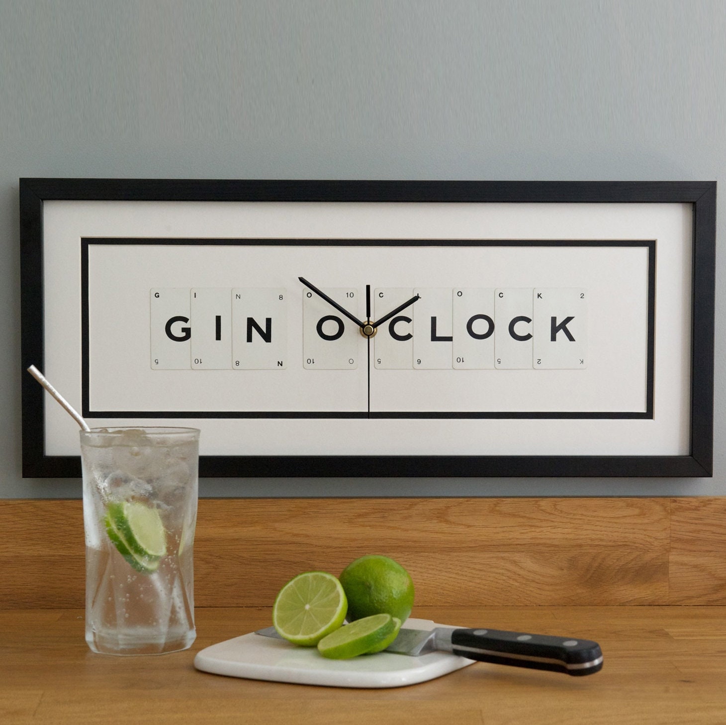 Gin O Clock Vintage Clock - Etsy