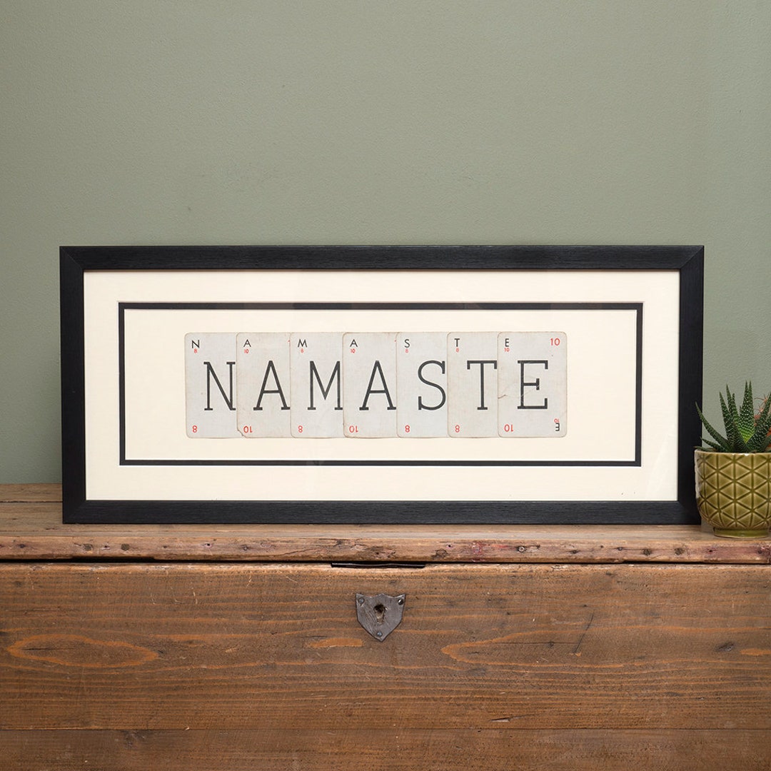 Namaste Frame by Vintage Playing Cards - Etsy