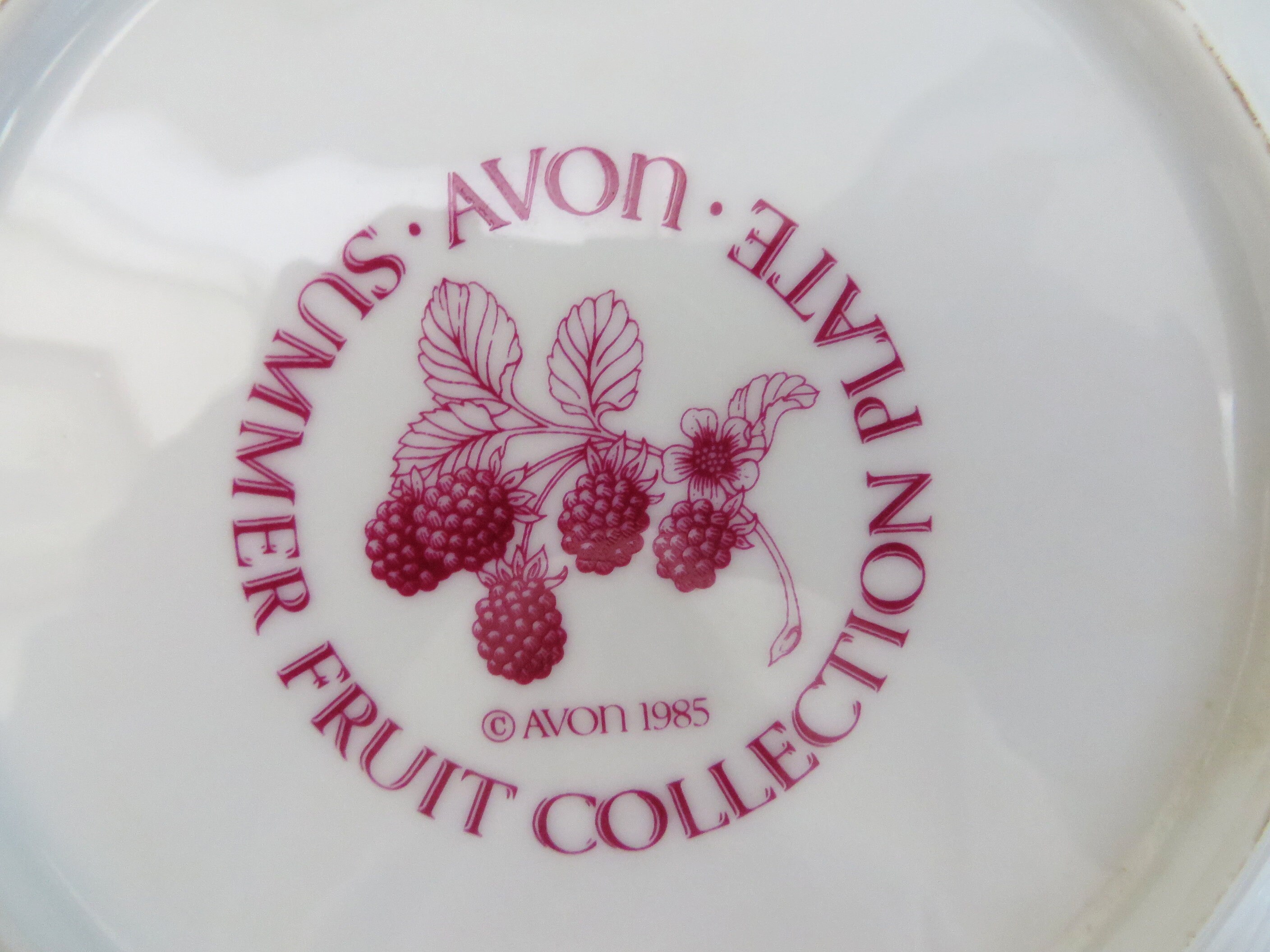 Avon Plate Avon Summer Fruit Collection Plate 1985 Collector's Plate ...