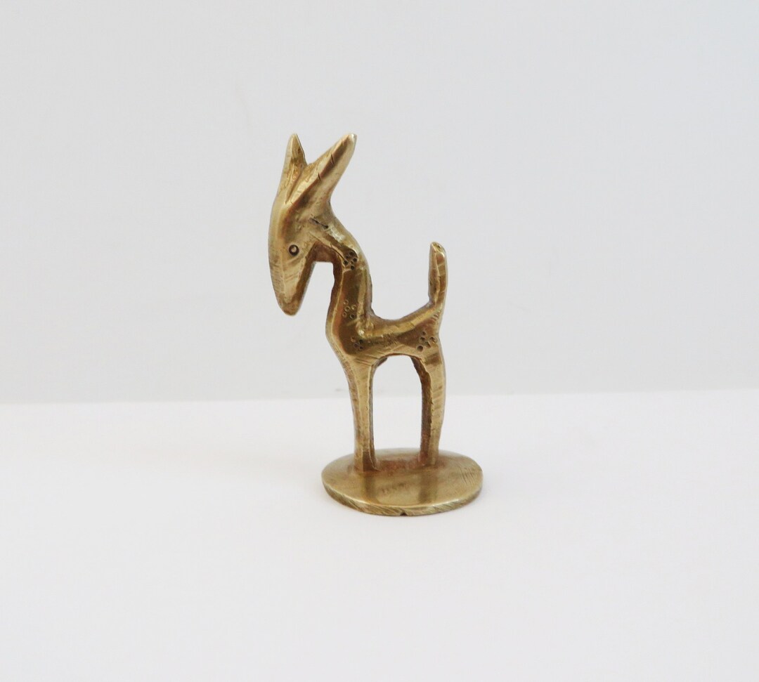 Art Deco Figurine Brass Donkey Figurine RARE FIND Miniature Brass ...
