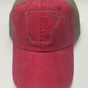 State Outline Embroidered Hats - Etsy