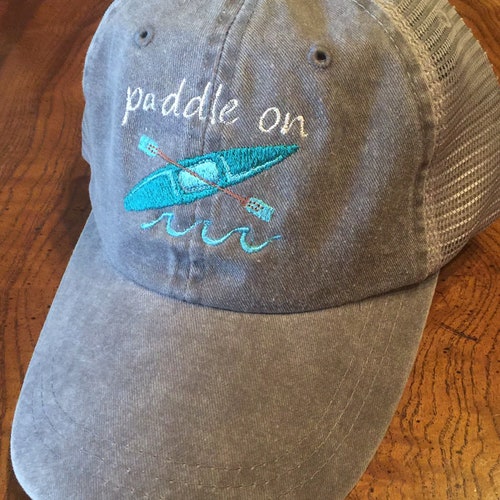 Kayak Hat Paddle on Hat Adventure Awaits Kayaker Gift - Etsy