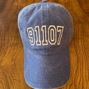 Area Code and Zip Code Hat - Etsy