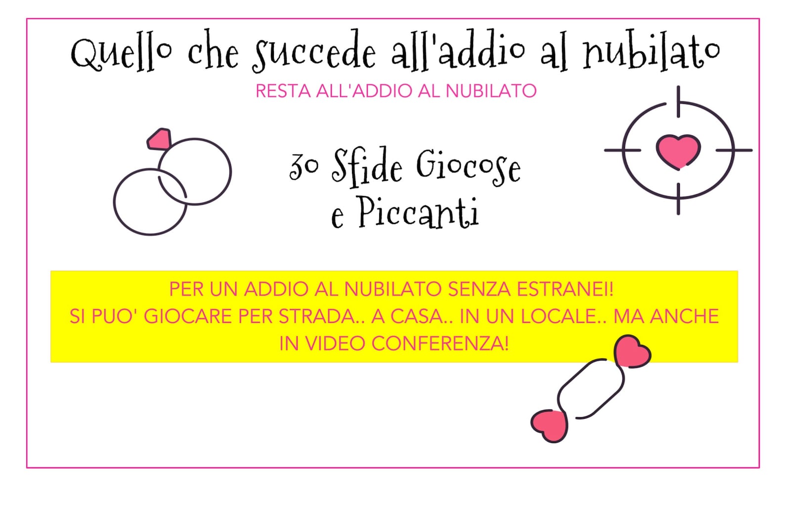 30 Sfide per Addio Al Nubilato! Addio Al Nubilato Privato - Etsy UK
