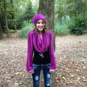 Wrap Around Shrug Infinity Scarf Long Sleeve Shrug Crochet - Etsy