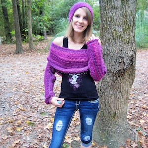 Wrap Around Shrug Infinity Scarf Long Sleeve Shrug Crochet - Etsy