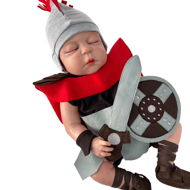 Newborn Gladiator Costume: Baby Halloween Outfit, Photo Prop - Etsy