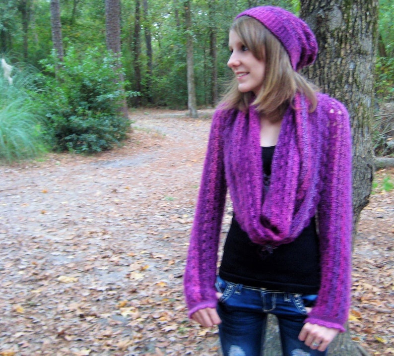 Wrap Around Shrug Infinity Scarf Long Sleeve Shrug Crochet - Etsy