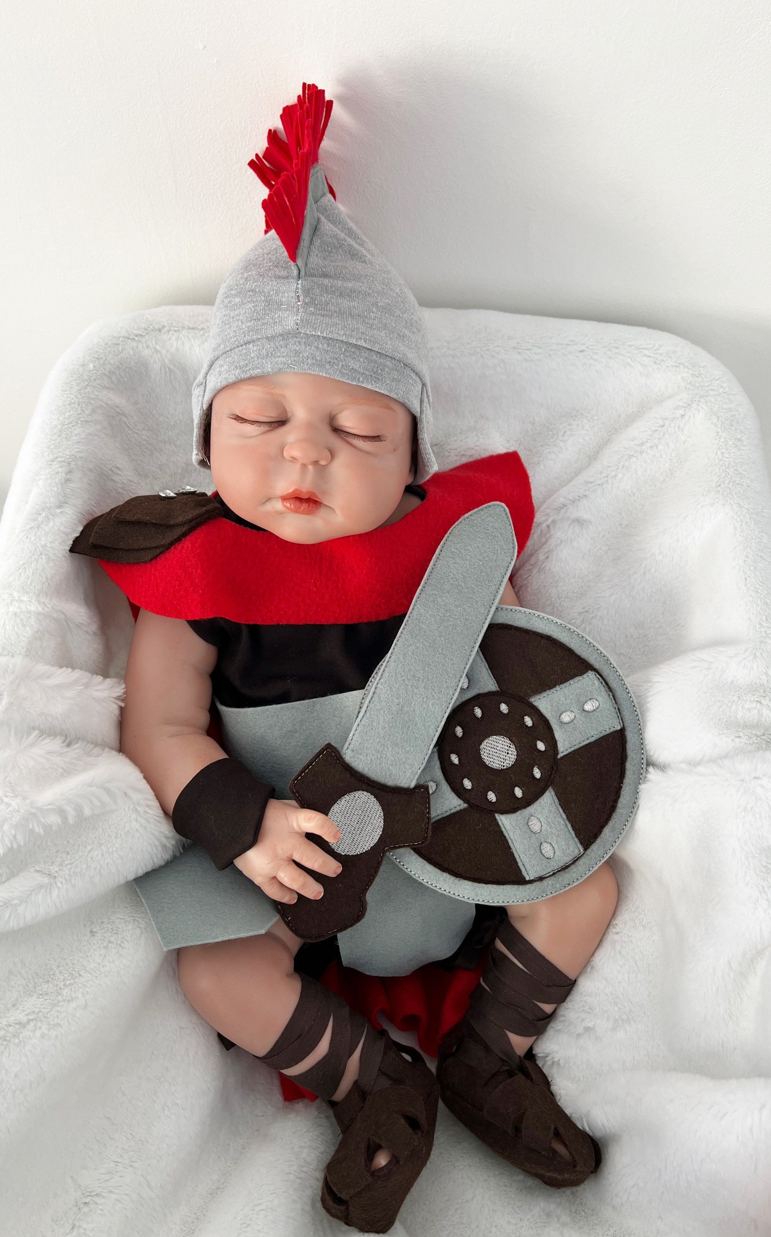 Newborn Gladiator Costume: Baby Halloween Outfit, Photo Prop - Etsy