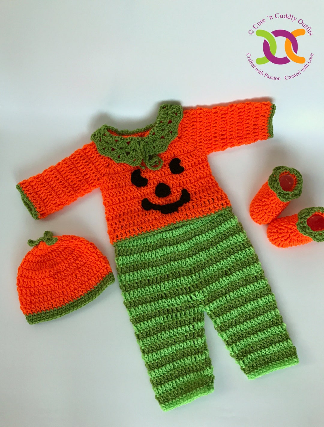 Crochet Baby Pumpkin Costume Pattern: Halloween Outfit (PDF Pattern ...