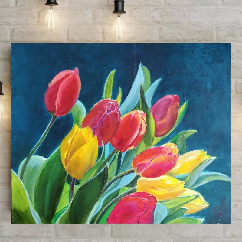 Tulip Painting - Etsy Canada