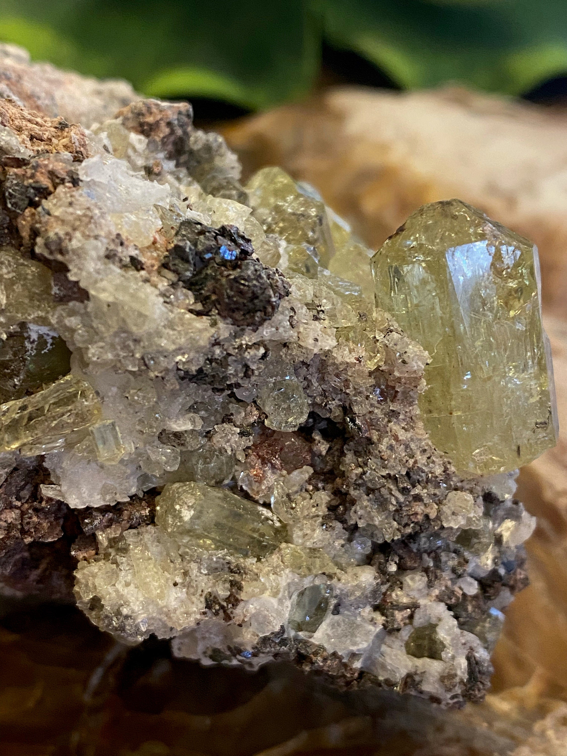 Fluorapatite Crystals on Matrix Specimen APA25 | Etsy