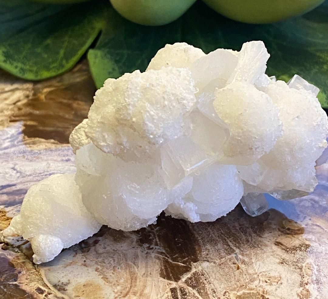 Gyrolite With Apophyllite and Stilbite Crystal Cluster Mineral Specimen ...