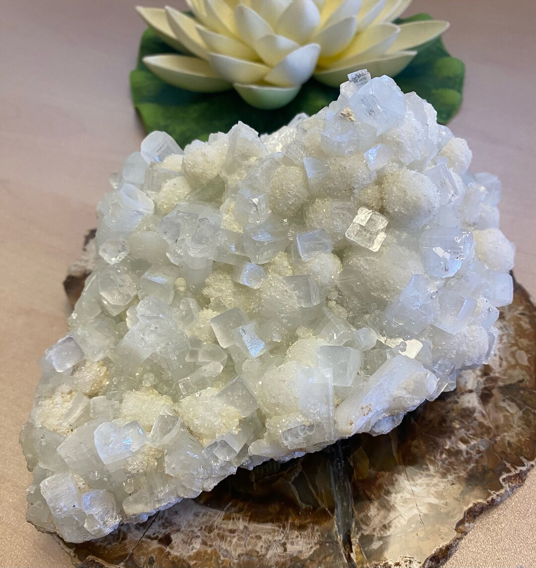 Gyrolite With Apophyllite Crystal Cluster Mineral Specimen GYAP6 - Etsy
