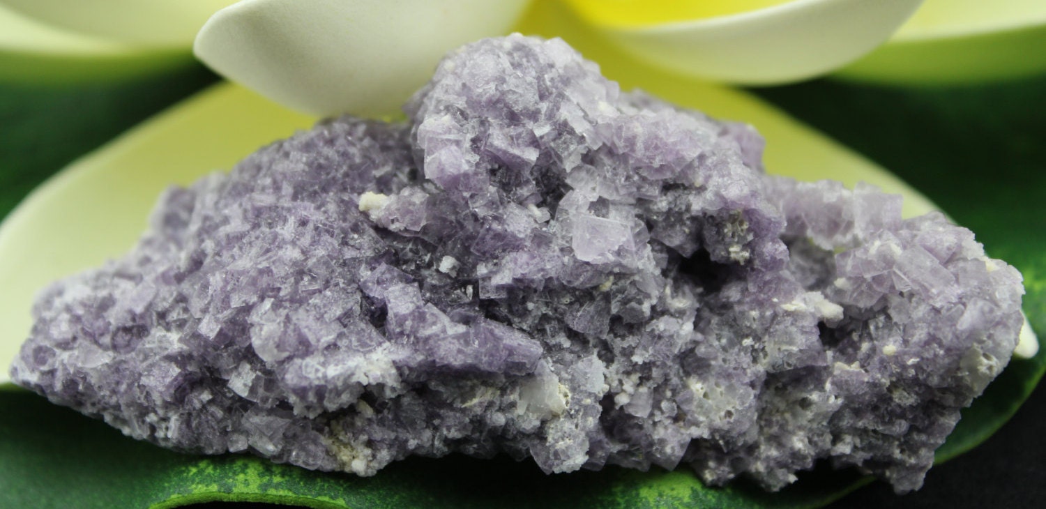 Purple Fluorite on Barite, Quartz Mineral Specimen Dorris Family Mined ...