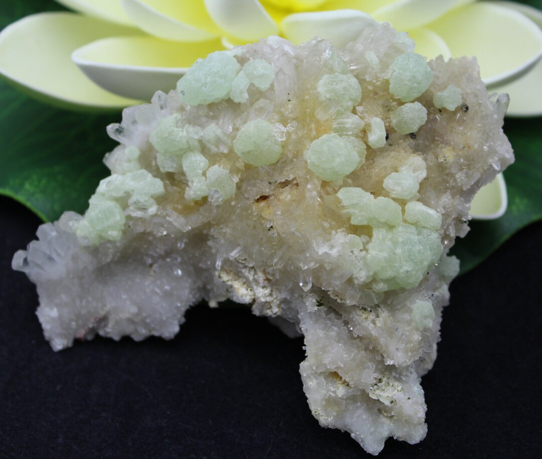 Prehnite and Quartz Crystal Cluster Mineral Specimen PREQ5 - Etsy