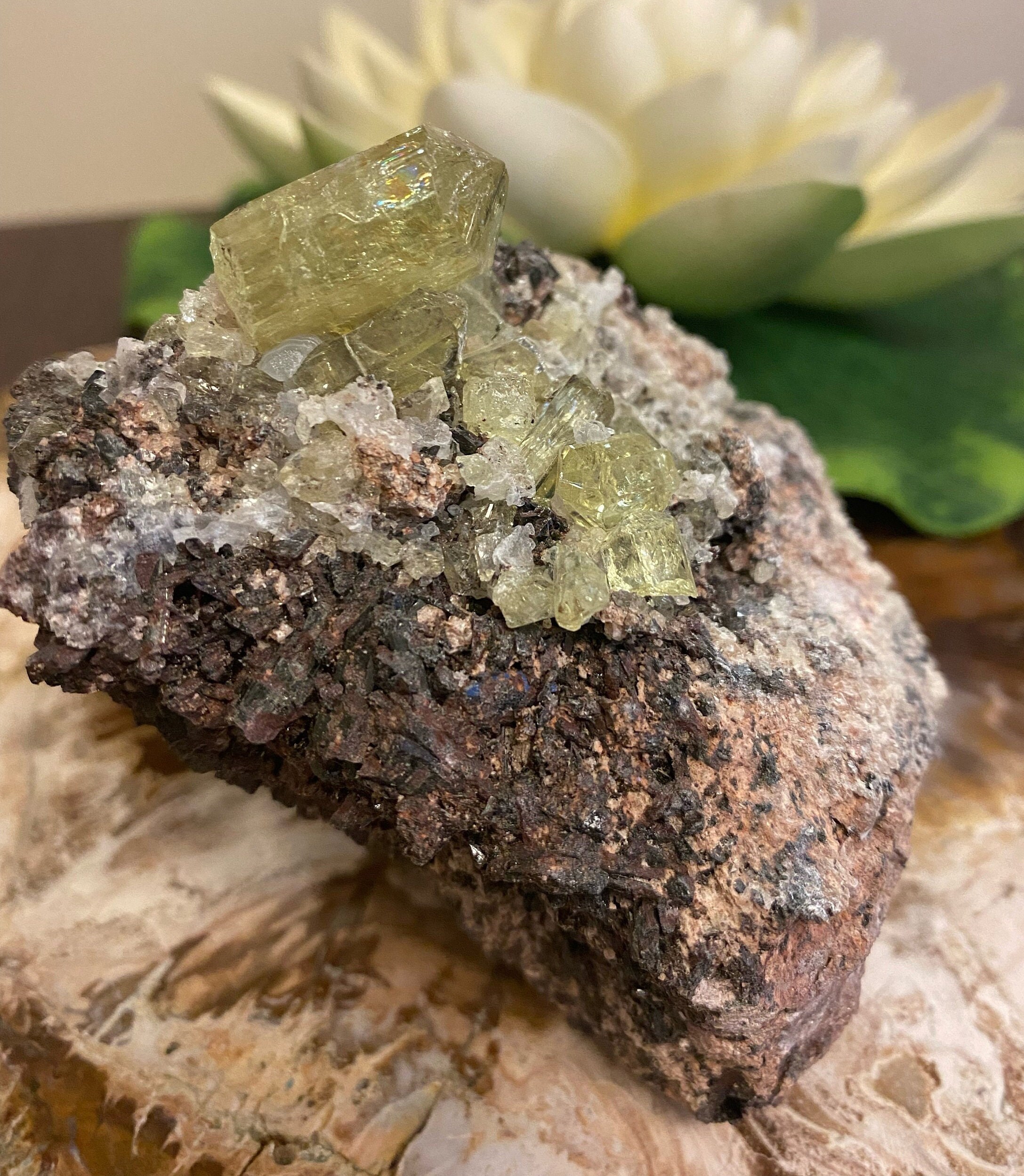 Fluorapatite Crystals on Matrix Specimen APA25 - Etsy