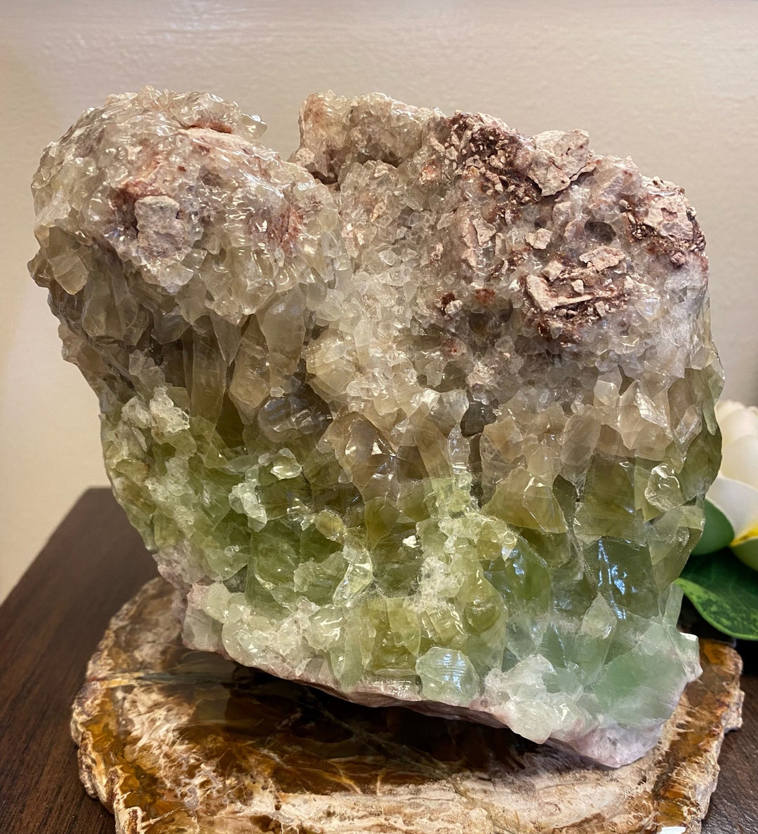 Large Green Calcite Mineral Specimen #10 - Etsy