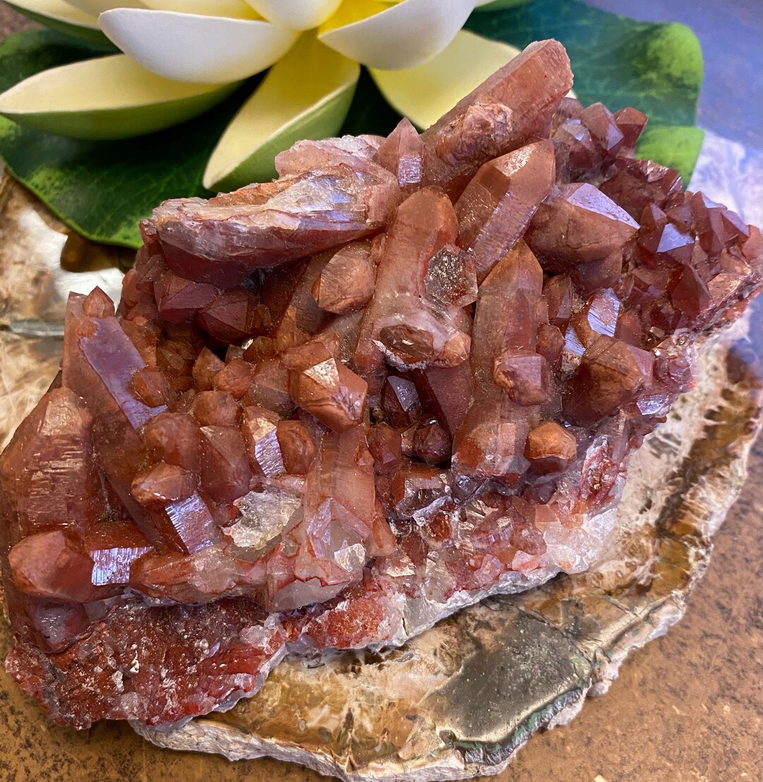 Red Quartz Cluster Mineral Specimen QUA55 - Etsy