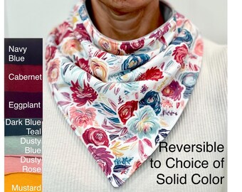 Adult Bib MOTTLED BLEND Blue Solid Color Special Needs Bandanna Bib ...