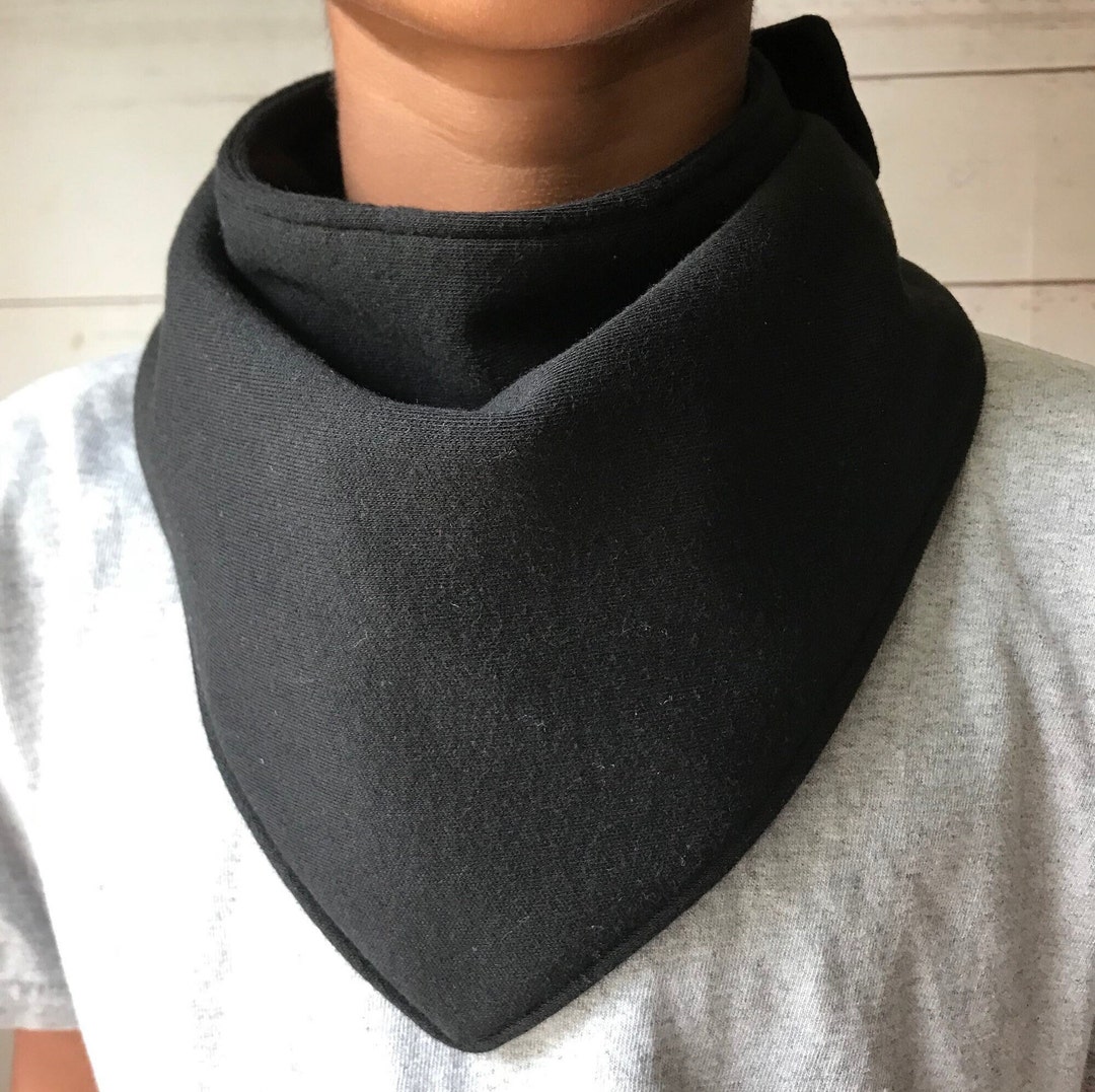 Special Needs Bib SOLID BLACK Absorbent, Reversible, Waterproof Inner ...