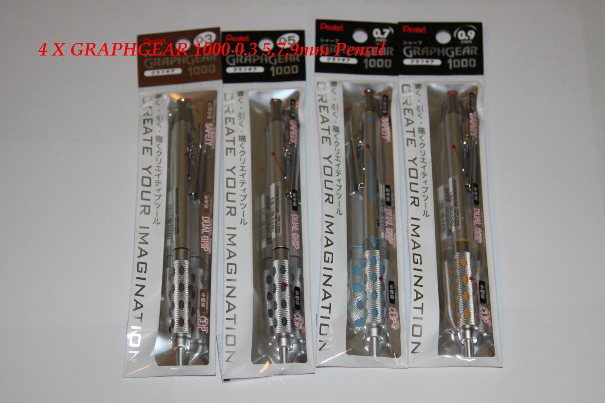 4 X Pentel GRAPHGEAR 1000 Mechanical Drafting Pencil | Etsy