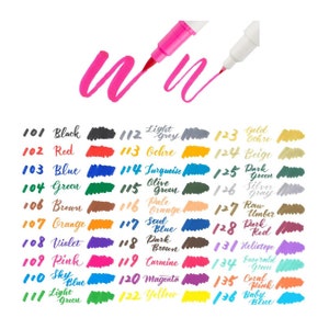 Pentel Brush Sign Pen Twin 12, 18 ,24 ,30 Color Box Set. - Etsy