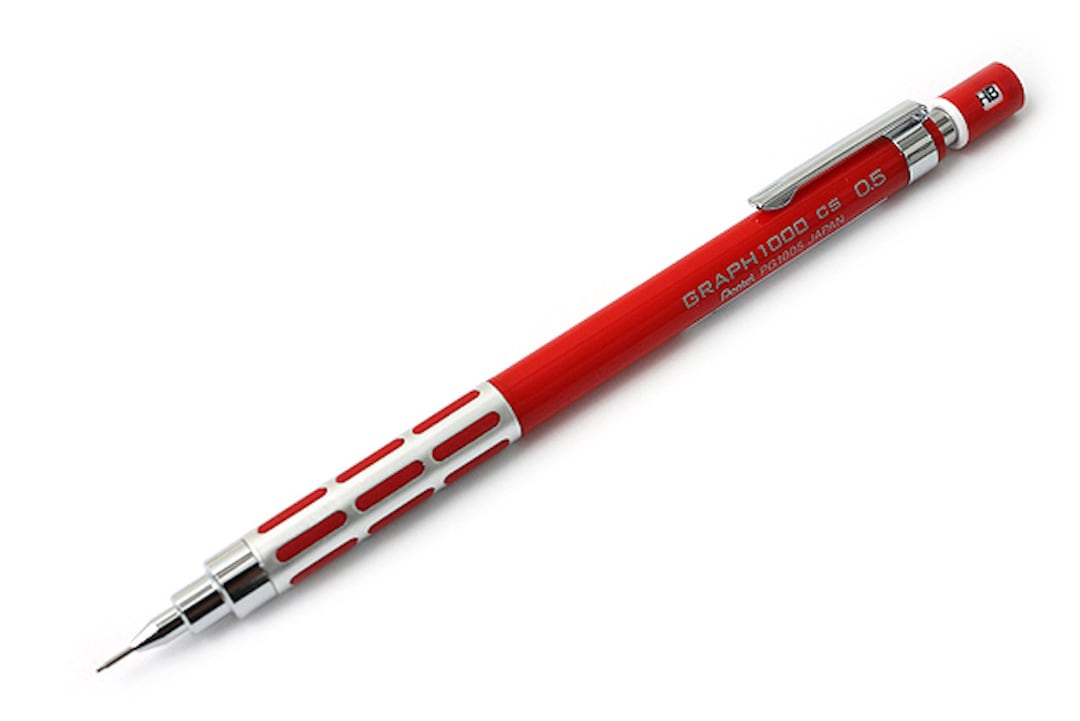 Pentel Graph 1000 0.5mm Mechanical Pencil Limited Edition RED BARREL ...