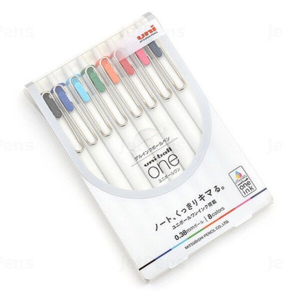 Uni-ball One Gel Pen 0.38 Mm 8 Color Set.made in Japan | Etsy