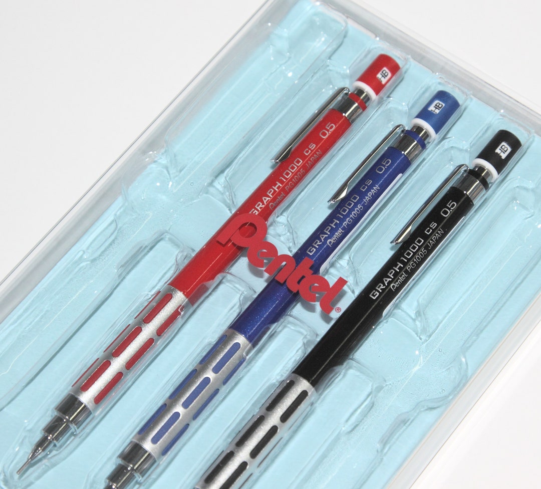 Pentel Graph 1000 0.5mm Mechanical Pencil - Limited Edition 3-color Set ...