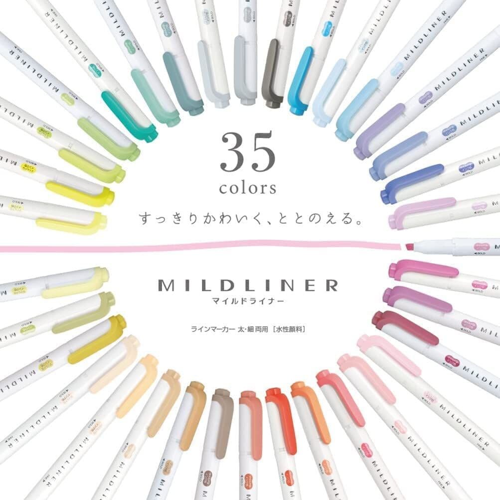 Zebra Mildliner Highlighter Full 35 Colors Box Set NEW Set Limited ...