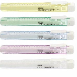Pentel Clic Eraser ZE81 Refillable Retractable 5 COLORS SET. - Etsy