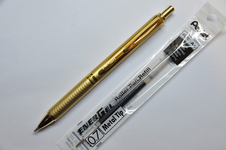 Pentel Energel Alloy Retractable Gel Roller Pen 0.7mm Golden - Etsy Pentel Energel Alloy Retractable Gel Roller Pen 0.7mm Golden - Etsy