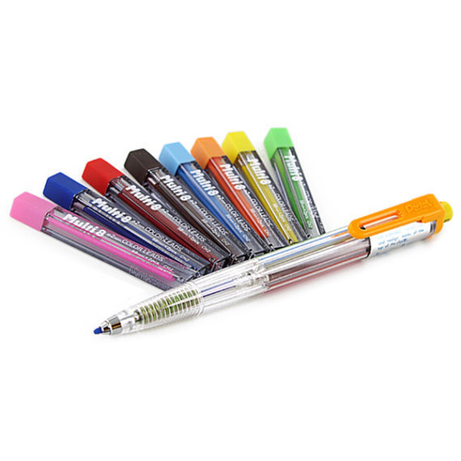 Pentel Multi 8 Color Pencil: 8-in-1 Highlighter Crayon + Refills Yellow ...