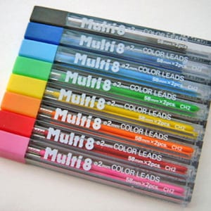 Pentel MULTI 8 Color 8-in-1 Highlighter Crayon Mechanical Pencil Black ...