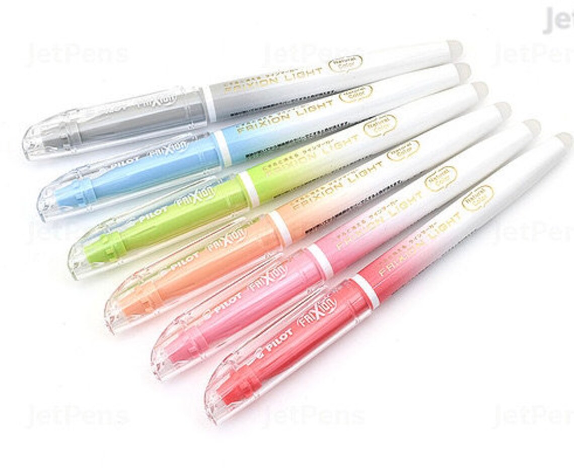 Pilot Frixion Light Natural Color Erasable Highlighter - 6 Color Set - Etsy