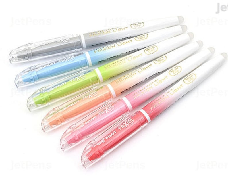 Pilot Frixion Light Natural Color Erasable Highlighter - 6 Color Set - Etsy