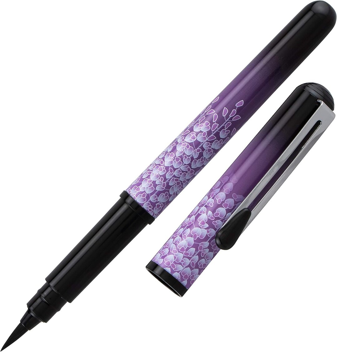 Pentel Refillable Calligraphy Pocket Brush Pen Limited Edition Wisteria ...