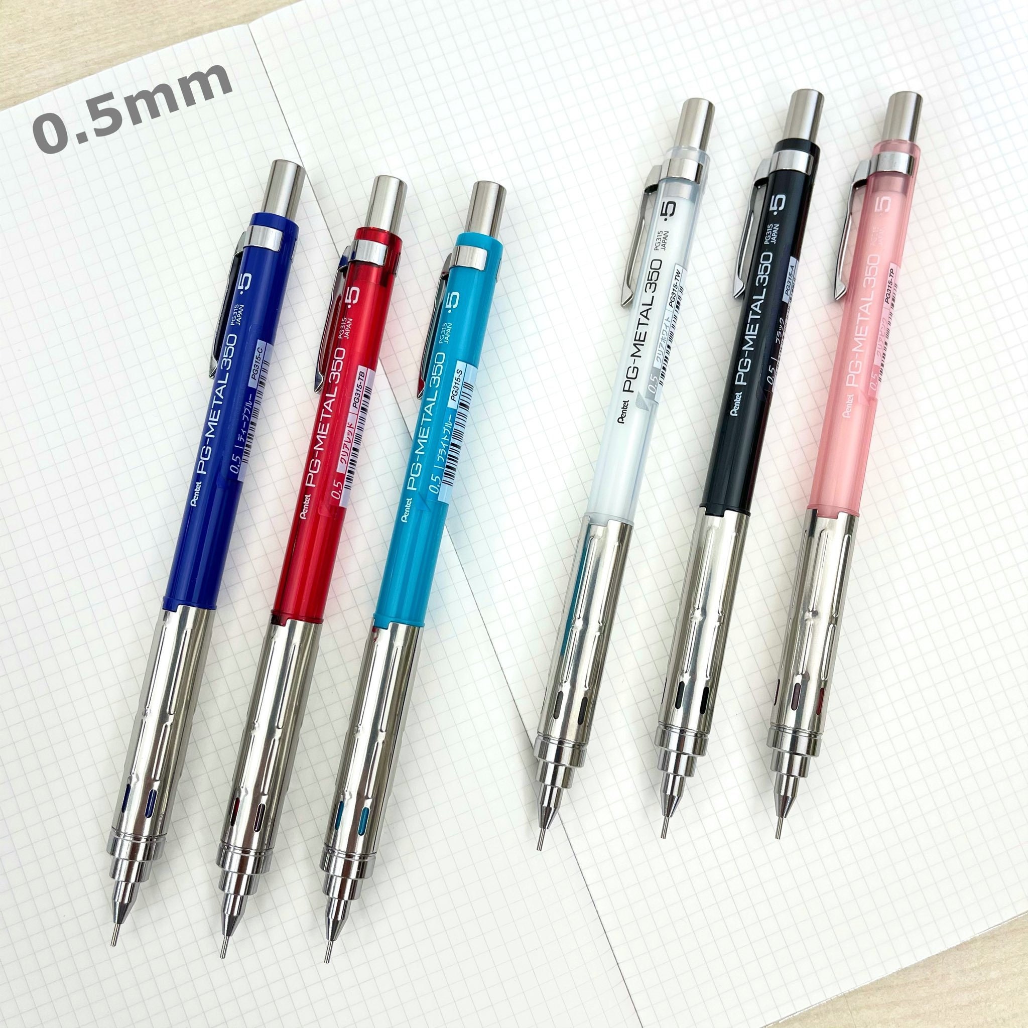 Pentel Pg-metal 350 0.5MM Mechanical Pencil Assorted Color - Etsy Canada