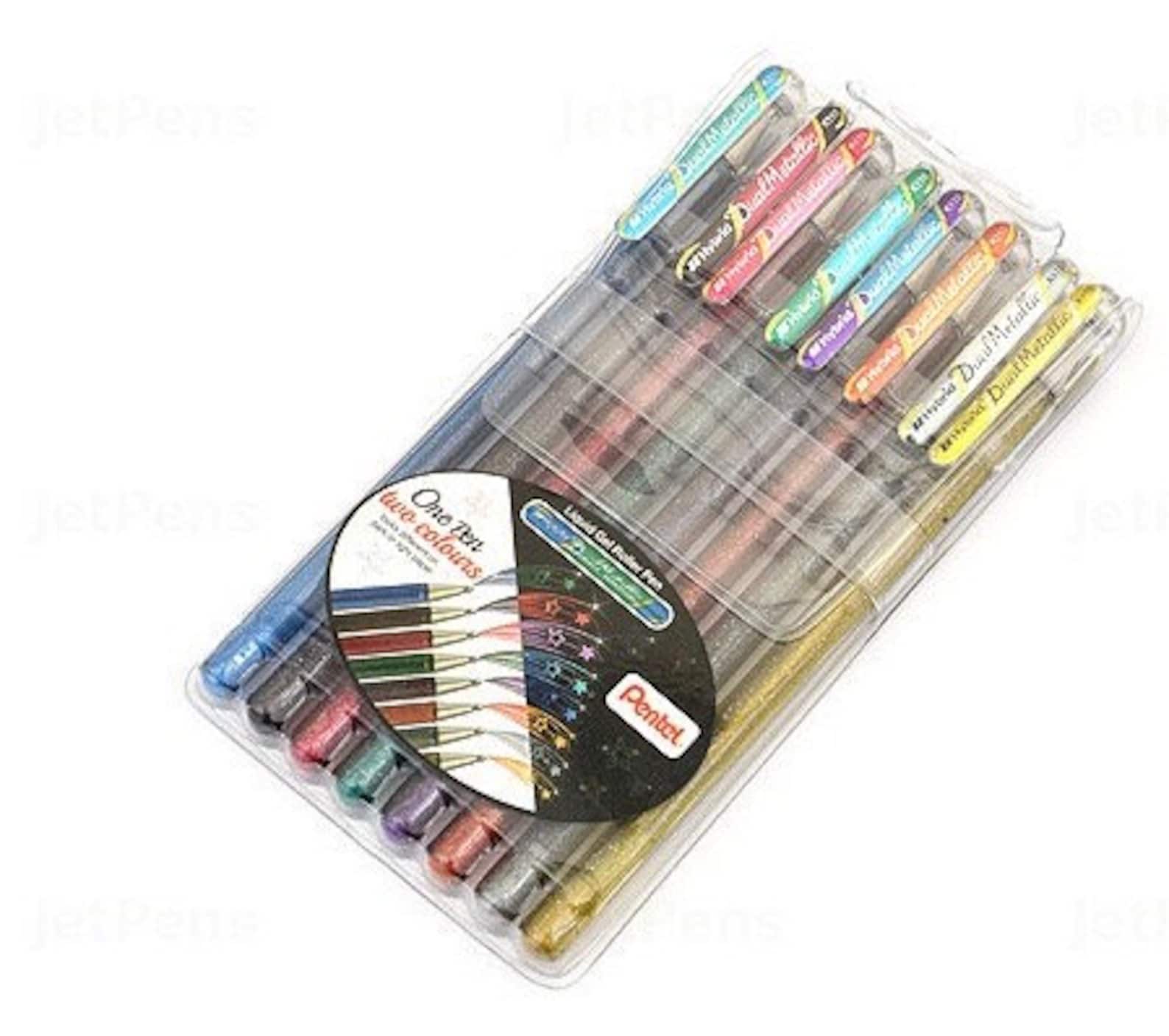 Pentel Hybrid Metallic Pen 1.0 Mm Metallic Color Set 8 Pens - Etsy