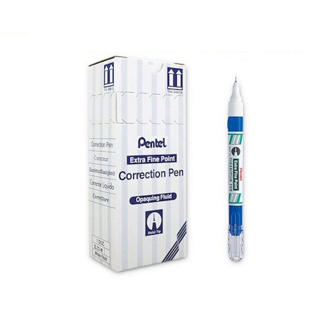 12 X Pentel ZL72-W Extra Fine Point Tip Correction Pen Fluid 4.2ml ...